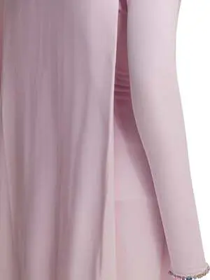 SELF-PORTRAIT Long Draped Jersey Dress