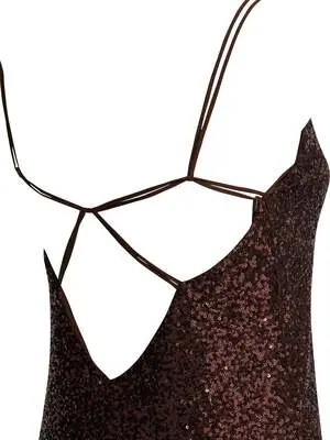SEMPER Sequin Maxi Dress - Brown