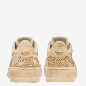 AUTRY Medalist Low Crystal Sneakers - Beige
