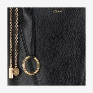 Chloé Spin Tote Bag In Leather - Black