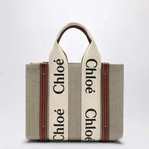 Chloé Woody Small Shopper Bag - Beige