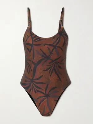SARA CRISTINA Ocean Printed Swimsuit - Brown