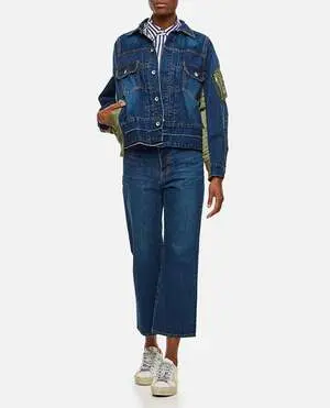 Sacai Denim And Nylon Twill Jacket