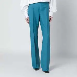 Max Mara Wool And Silk-blend Trousers - Light Blue