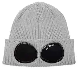 C.P. COMPANY C.P. Company Cotton Goggle Beanie Grey Melange