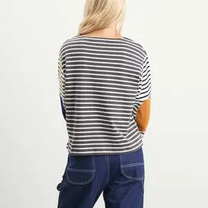 BEAMS Elbow Patch Basque Long Sleeve T-shirt