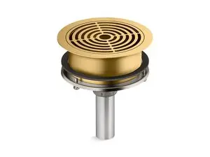 KOHLER Aquifer Grated Drain - Vibrant Brushed Moderne Brass