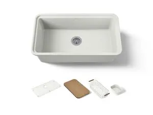 KOHLER Audrine 33" Undermount Single-bowl Workstation Kitchen Sink - One-color