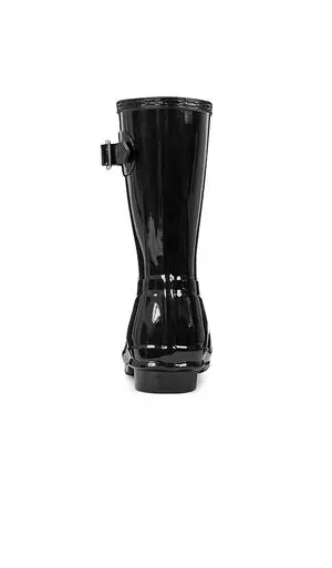 Hunter Original Short Gloss Boot - Black