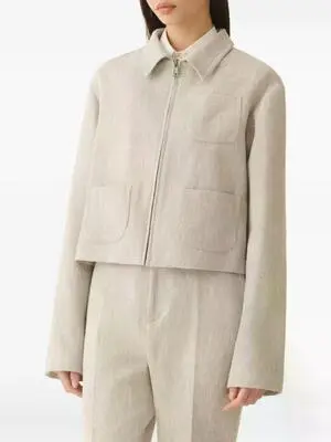 Fabiana Filippi Zip Jacket With Pockets - Grey