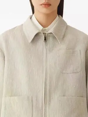 Fabiana Filippi Zip Jacket With Pockets - Grey