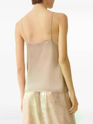 Fabiana Filippi Sequin Embellished V-neck Sleeveless Top