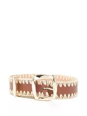 Zimmermann Kaia Woven-trim Belt - Brown