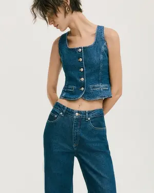 Cinq À Sept Denim Rowena Top - Tide