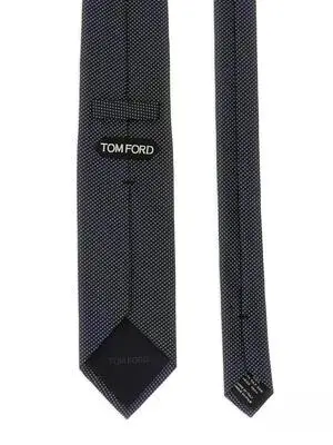 TOM FORD Jacquard Silk Neck Tie - Blue