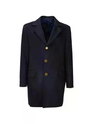 Kiton Single-breasted Coat - Blue