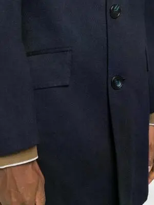 Kiton Single-breasted Coat - Blue