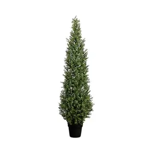 NEARLY NATURAL 5' Uv Resistant Artificial Boxwood Topiary Tree - No Color