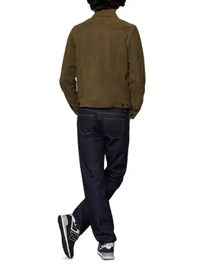 Officine Générale Liam Suede Jacket - Olive Original