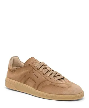 Santoni Leather And Suede Sneakers - Rust/copper