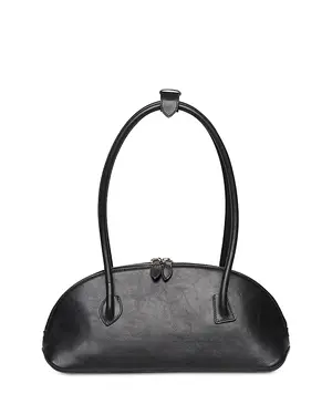 LIFFNER East/west Leather Dome Bag - Black