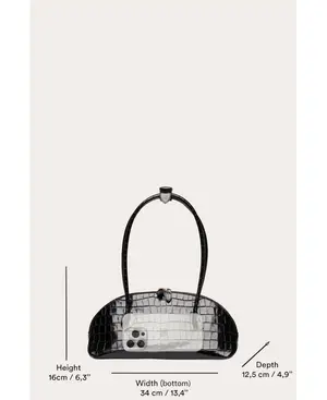 LIFFNER East/west Leather Dome Bag - Black