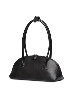 LIFFNER East/west Leather Dome Bag - Black