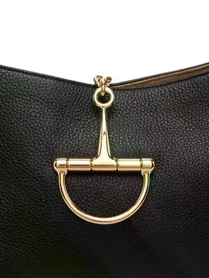 Gucci Horsebit Grained-leather Tote - Black