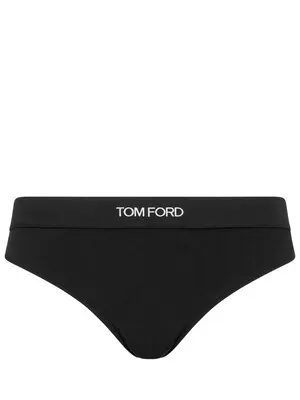 TOM FORD Thong With Logo - Black