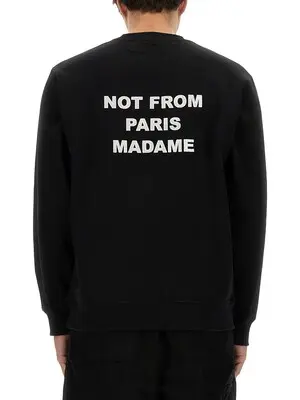 Drole De Monsieur Slogan Sweatshirt - Black