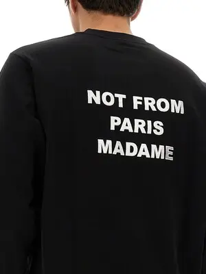 Drole De Monsieur Slogan Sweatshirt - Black