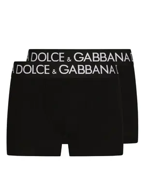 Dolce & Gabbana Pack Of Two Boxers - Black
