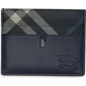 Burberry New Tall Sandon Leather & Coated Canvas Card Holder - Midnight