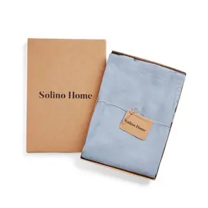 SOLINO HOME Linen Midi Apron - Dusty Blue