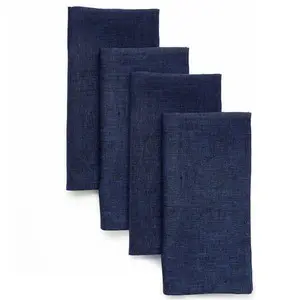 SOLINO HOME Linen Dinner Napkinsathena - Chambray Navy