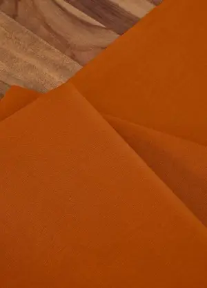 Solino Home Cotton Linen Plain Placemats Set Of 4 - Cinnamon