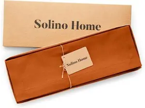Solino Home Cotton Linen Plain Placemats Set Of 4 - Cinnamon