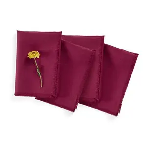 Solino Home Linen Dinner Napkins Set Of 4, 20 X 20 Inch For Dining Table Beet