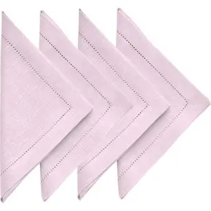 SOLINO HOME Linen Dinner Napkinsmilan - Bubblegum Pink