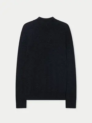 Gobi Cashmere Mock Neck Sweater - Charcoal