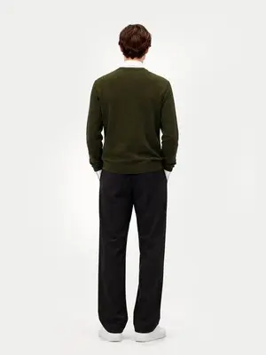 Gobi Cashmere Crewneck Cashmere Sweater - Avocado