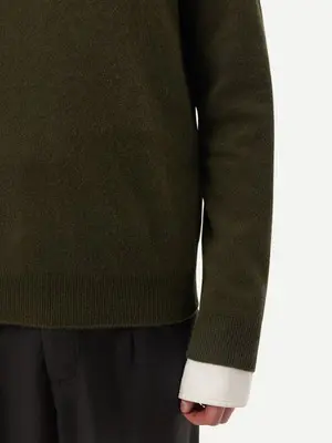 Gobi Cashmere Crewneck Cashmere Sweater - Avocado