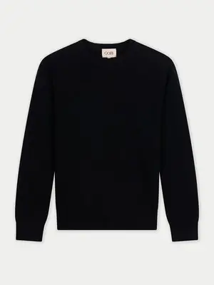 Gobi Cashmere Cashmere Crewneck Sweater - Black