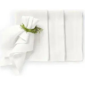 SOLINO HOME Linen Dinner Napkinssonoma - White