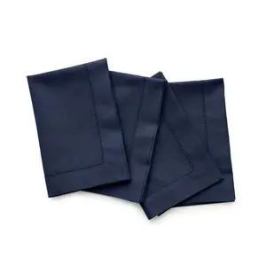 SOLINO HOME Dinner Napkinscotton Hemstitch - Navy