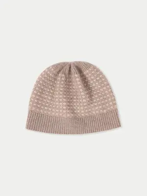 Gobi Cashmere Cashmere Waffle Knit Beanie - Taupe