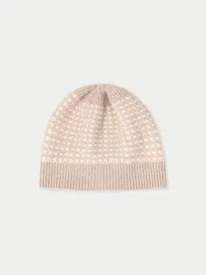 Gobi Cashmere Cashmere Waffle Knit Beanie - Warm Grey