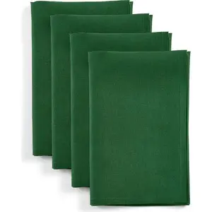SOLINO HOME Linen Dinner Napkinsfete - Pine Green