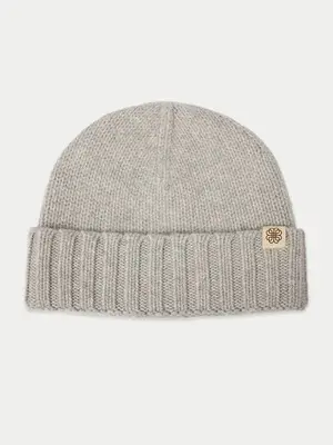 Gobi Cashmere Cashmere Ribbed Beanie - High Rise