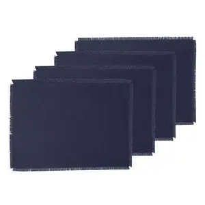 SOLINO HOME Linen Placematsfringe Navy